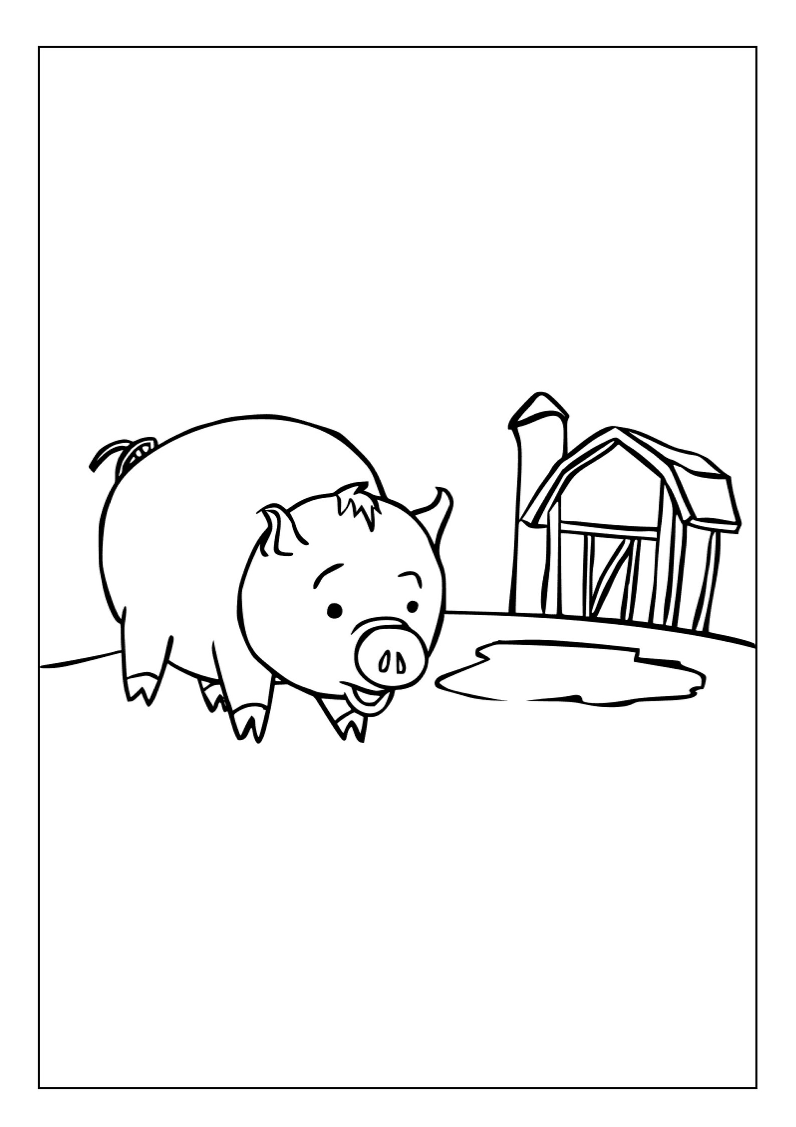 Printable Pigs Coloring Pages for Kids & Adults | 50 Pages | Instant ...