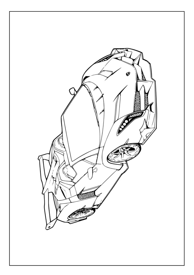 Printable Sports Cars Coloring Pages for Kids & Adults 55 Pages Instant ...