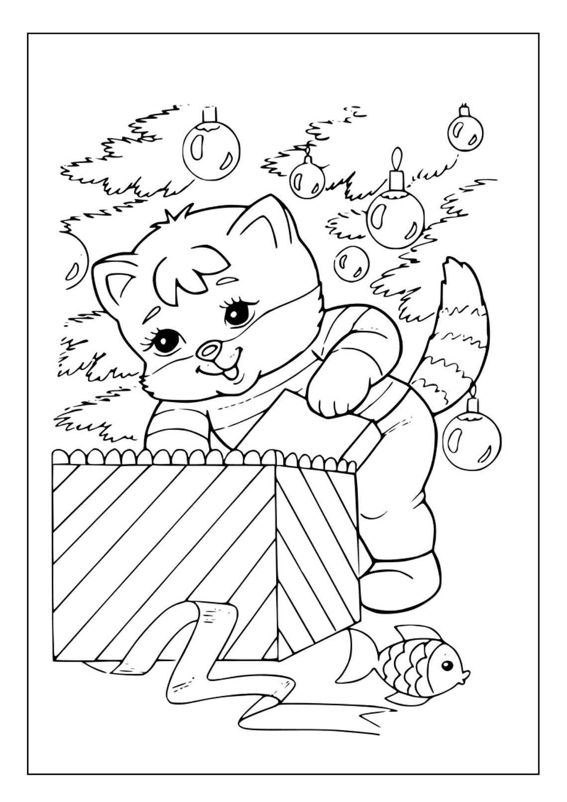 Printable Christmas Animals Coloring Pages for Kids & Adults, 100 Pages ...