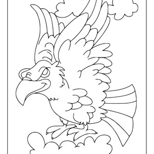 Printable Eagle Coloring Pages for Kids and Adults | 40 Pages | Instant ...