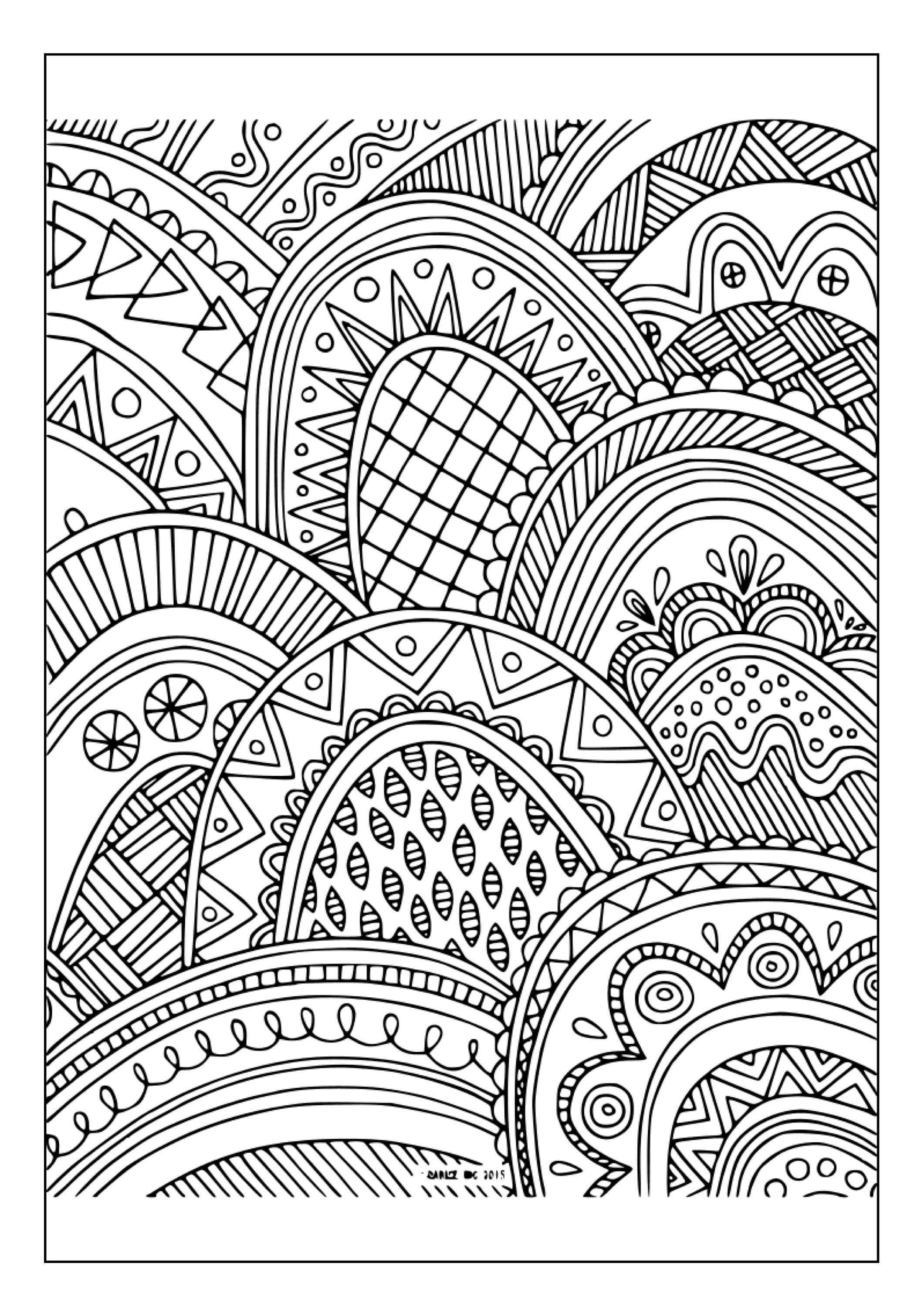 Printable Zentangle Coloring Pages for Kids and Adults 130 - Etsy