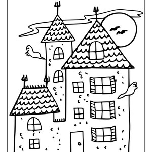 Printable House Coloring Pages for Kids and Adults | 60 Pages | Instant ...