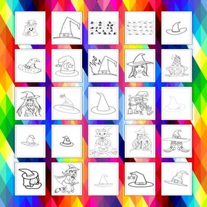 Printable Witch Hat Coloring Pages for Kids and Adults | 90 Pages ...