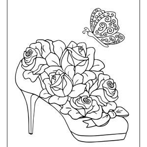 Printable Shoes Coloring Pages for Kids and Adults | 100 Pages ...