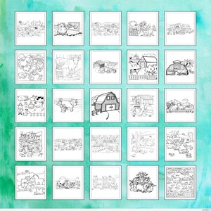 Printable Farm Coloring Pages for Kids and Adults | 90 Pages | Instant ...