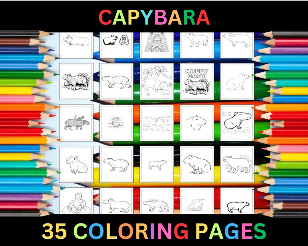 Printable Capybara Coloring Pages for Kids & Adults | 35 Pages ...