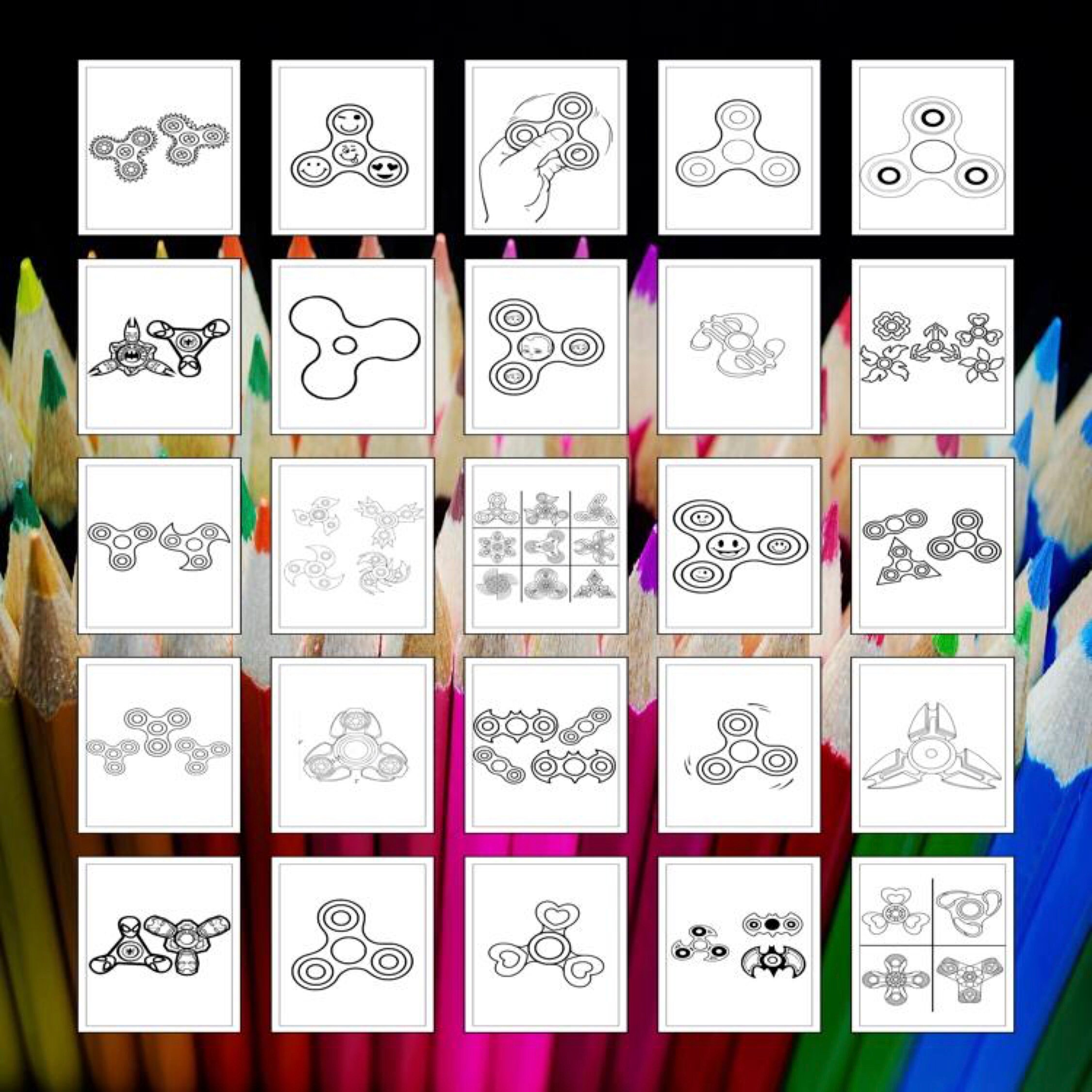 Printable Fidget Spinner Coloring Pages for Kids & Adults | 30 Pages ...