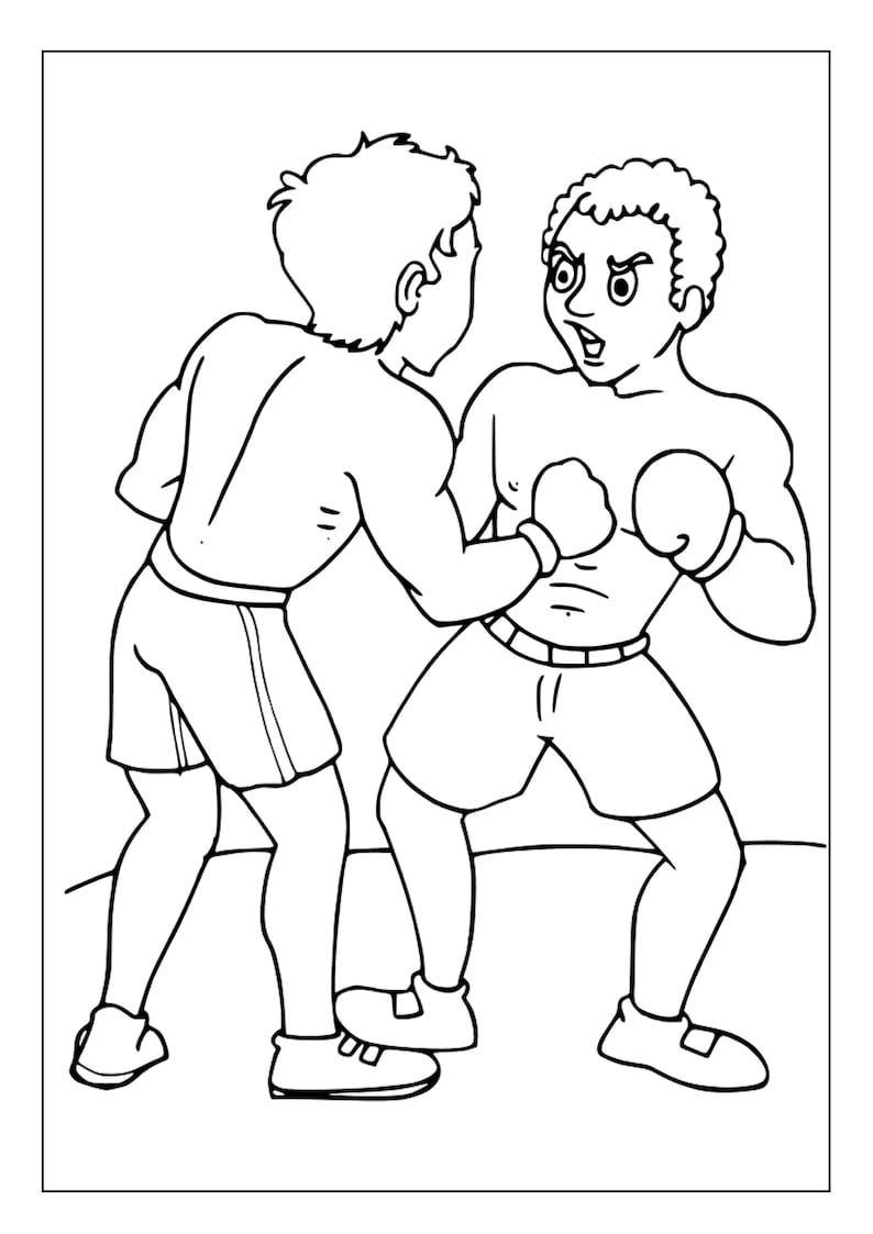 Printable Boxing Coloring Pages for Kids & Adults 25 Pages - Etsy Australia