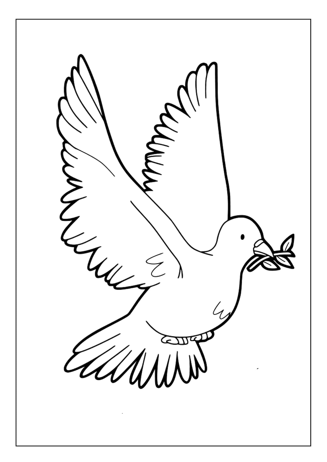 Printable Dove Coloring Pages for Kids & Adults | 50 Pages | Instant ...