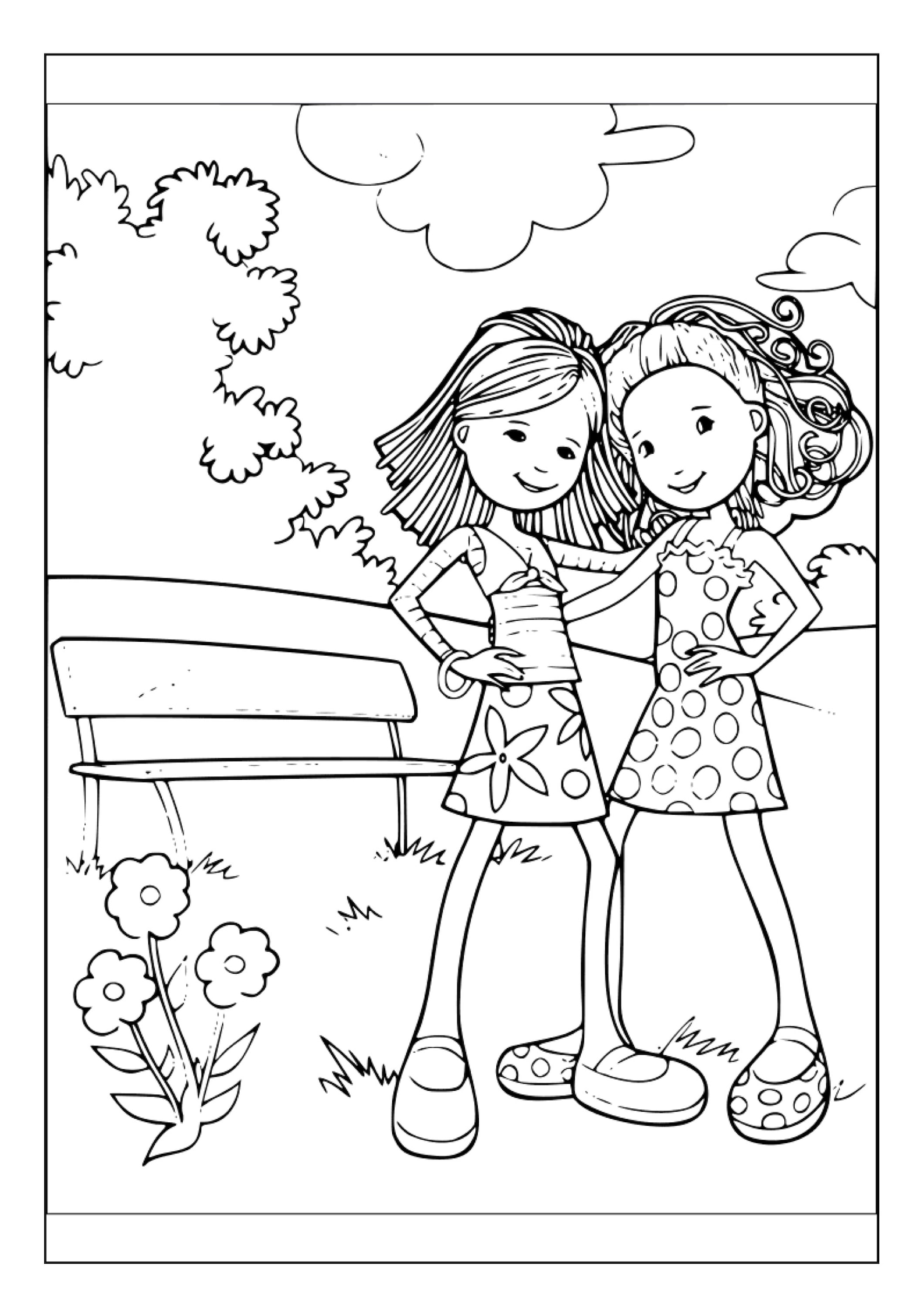 Printable Friendship Coloring Pages for Kids and Adults 50 Pages ...