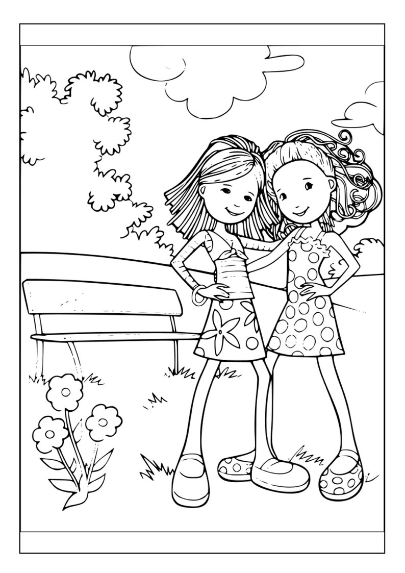Printable Friendship Coloring Pages for Kids and Adults 50 Pages ...