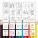 Printable School Coloring Pages for Kids & Adults | 45 Pages | Instant ...