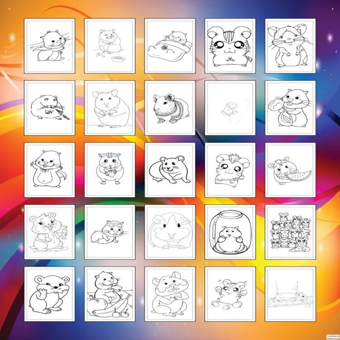 Printable Hamster Coloring Pages for Kids and Adults | 90 Pages ...