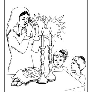 Printable Shabbat Coloring Pages for Kids & Adults | 25 Pages | Instant ...