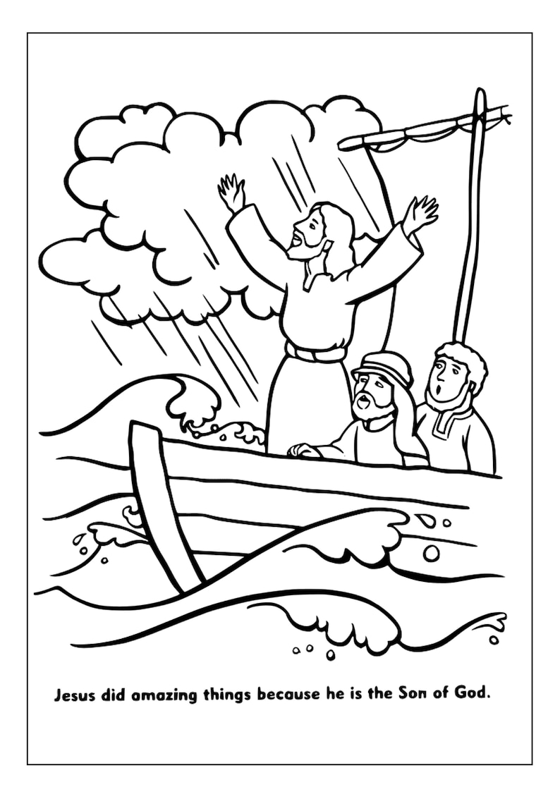 Printable Jesus Coloring Pages for Kids & Adults | 90 Pages | Instant ...