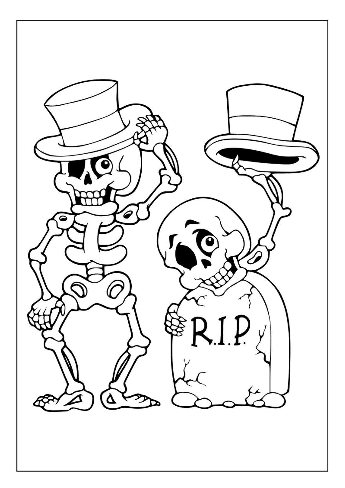 Printable Skeleton Coloring Pages for Kids and Adults | 60 Pages ...