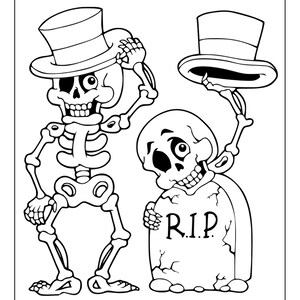 Printable Skeleton Coloring Pages for Kids and Adults | 60 Pages ...