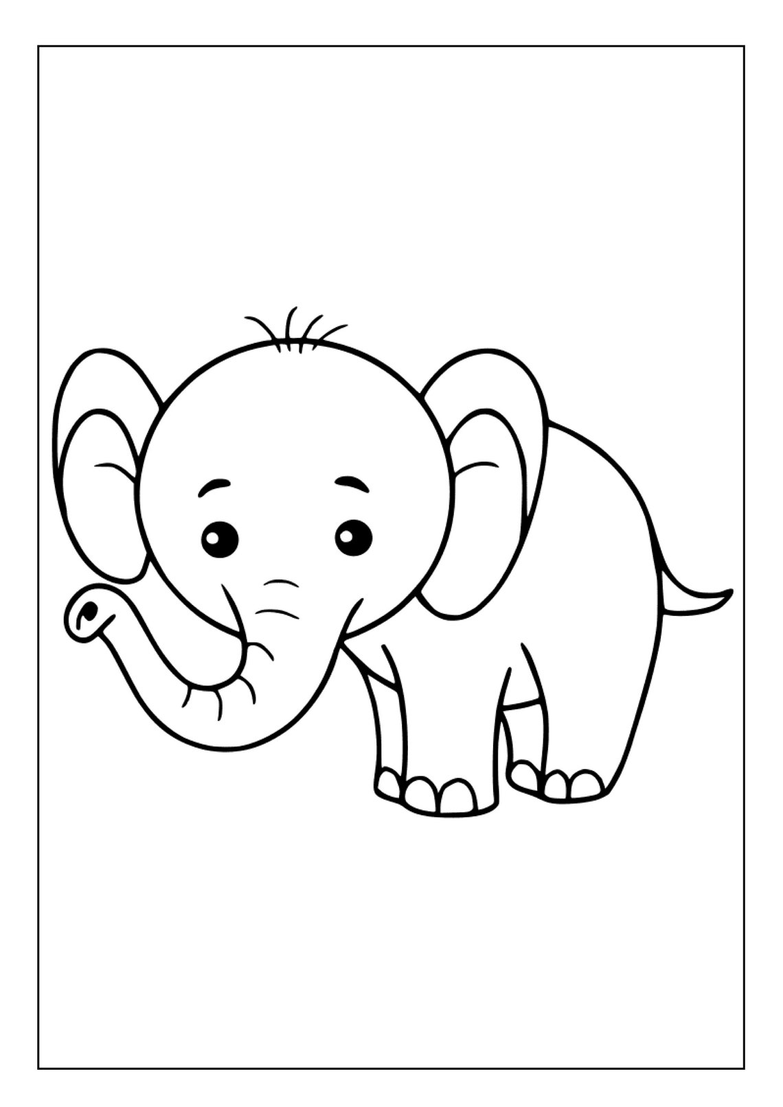 Printable Elephant Coloring Pages for Kids and Adults 100 Pages Instant ...