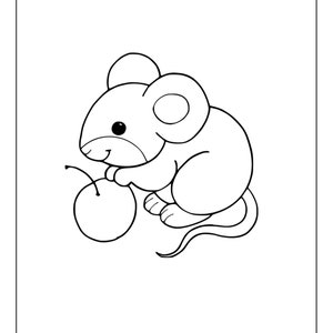 Printable Mouse Coloring Pages for Kids & Adults | 40 Pages | Instant ...