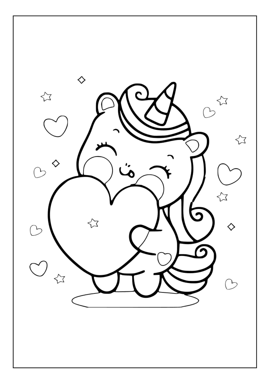 Printable Baby Unicorn Coloring Pages for Kids and Adults | 90 Pages ...