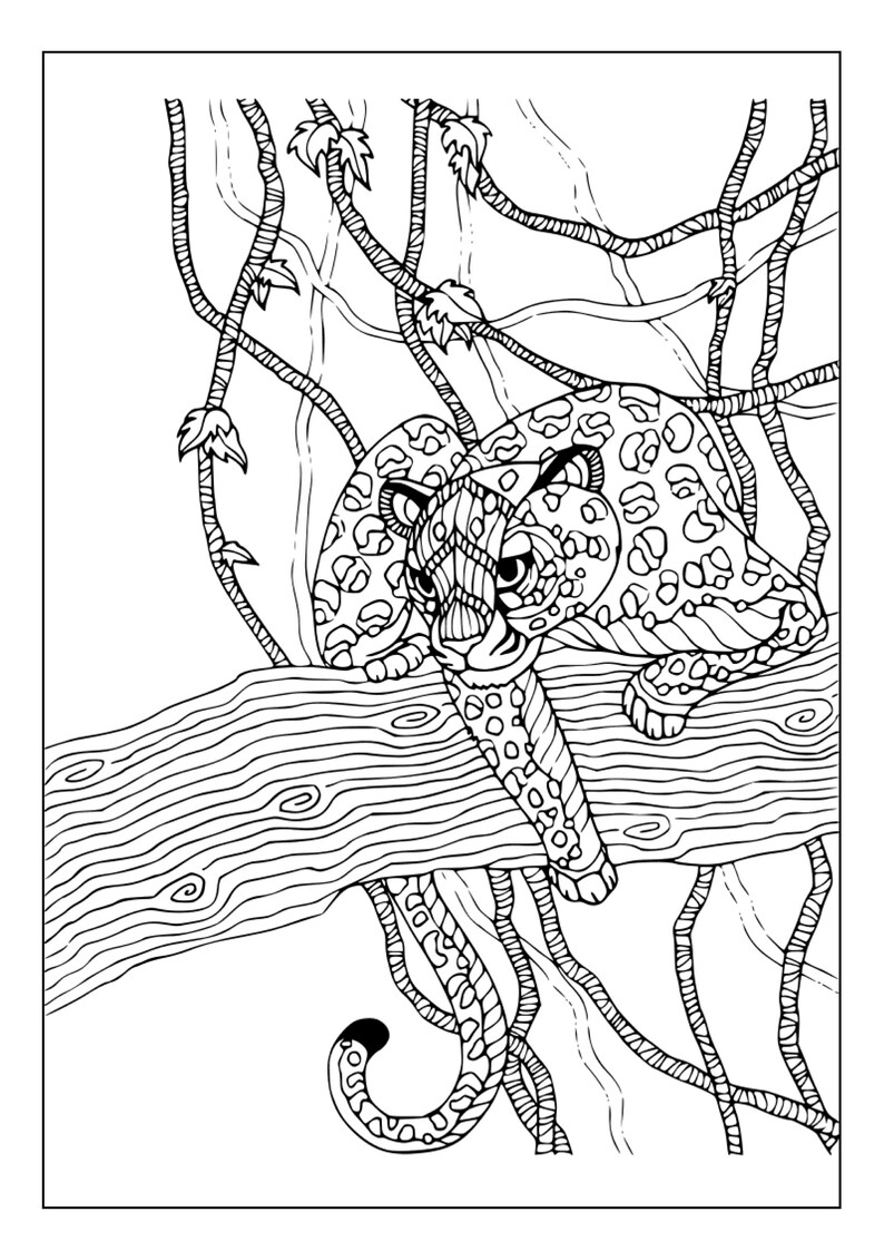 Printable Cute Wild Cats Coloring Pages for Kids & Adults 25 Pages ...