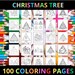 Printable Christmas Tree Coloring Pages for Kids and Adults 100 Pages ...