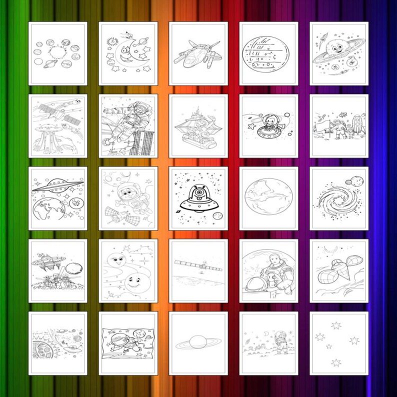 Printable Outer Space Coloring Pages for Kids and Adults | 90 Pages ...