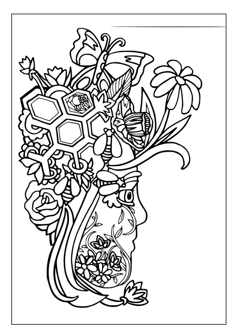 Printable Art Therapy Coloring Pages for Kids & Adults | 25 Pages ...