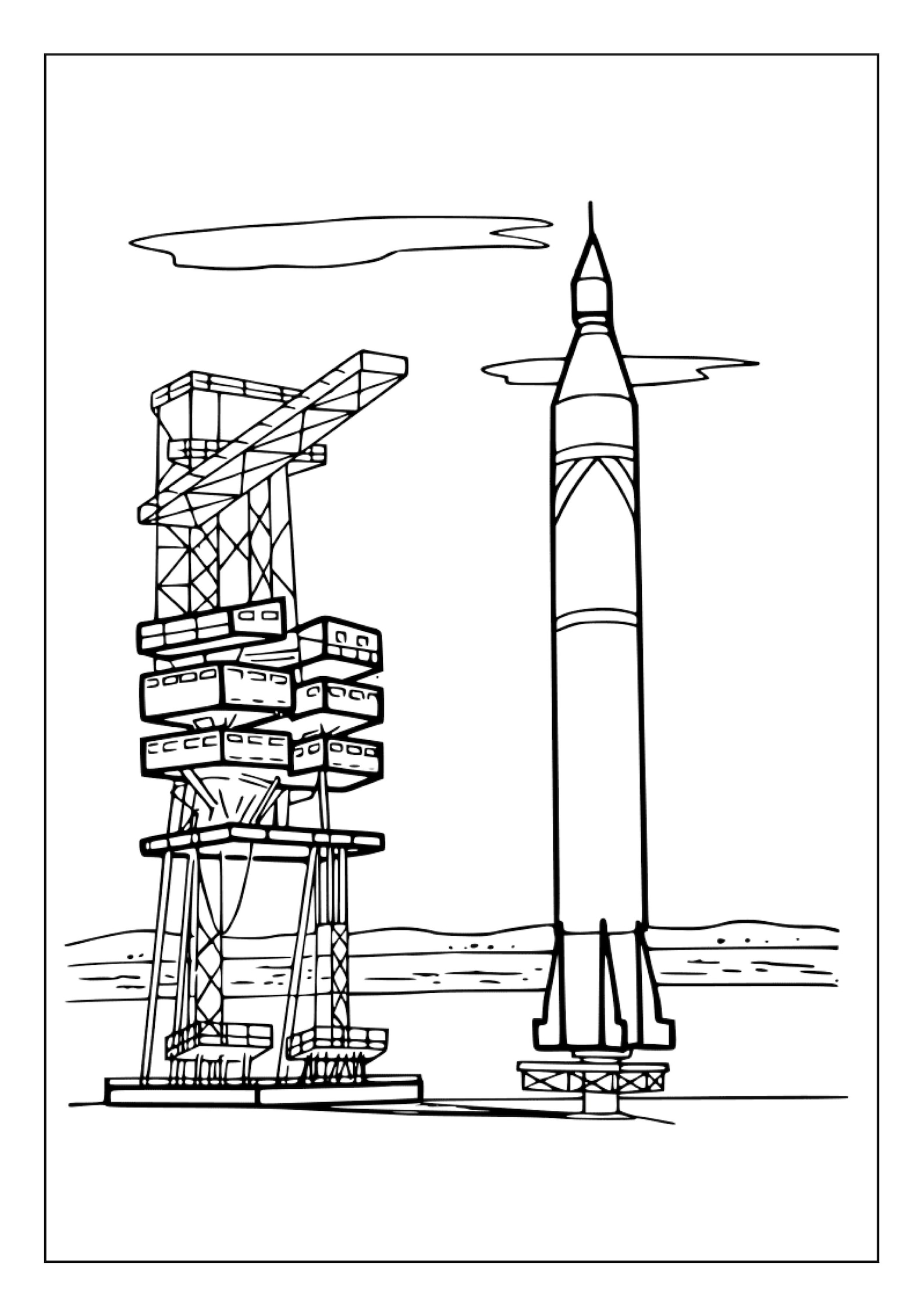 Printable Rocket Coloring Pages for Kids and Adults | 100 Pages ...