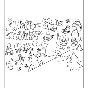 Printable Christmas Unicorn Coloring Pages for Kids and Adults | 25 ...