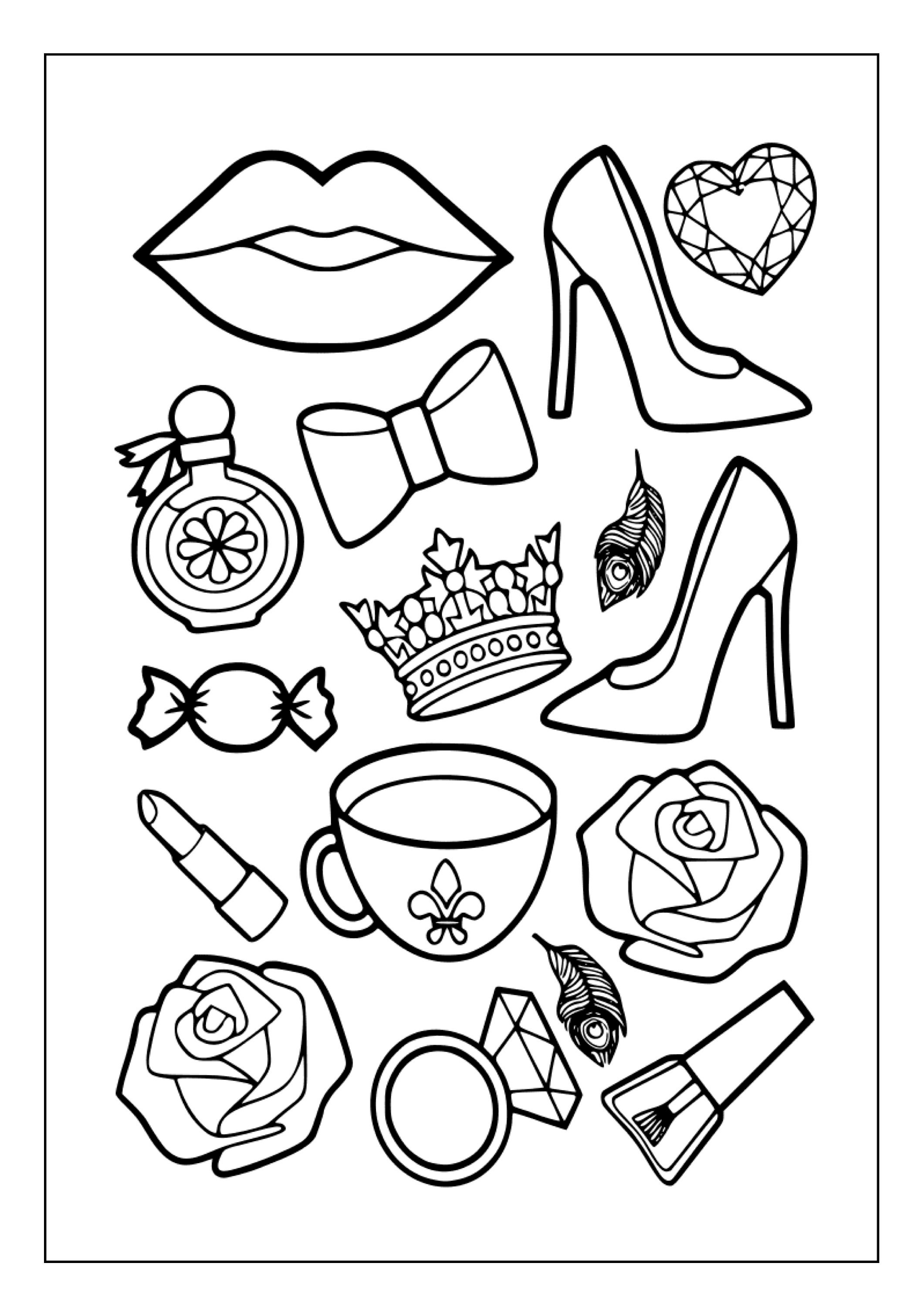Printable Aesthetics Coloring Pages for Kids & Adults | 55 Pages ...