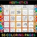 Printable Aesthetics Coloring Pages for Kids & Adults 55 - Etsy