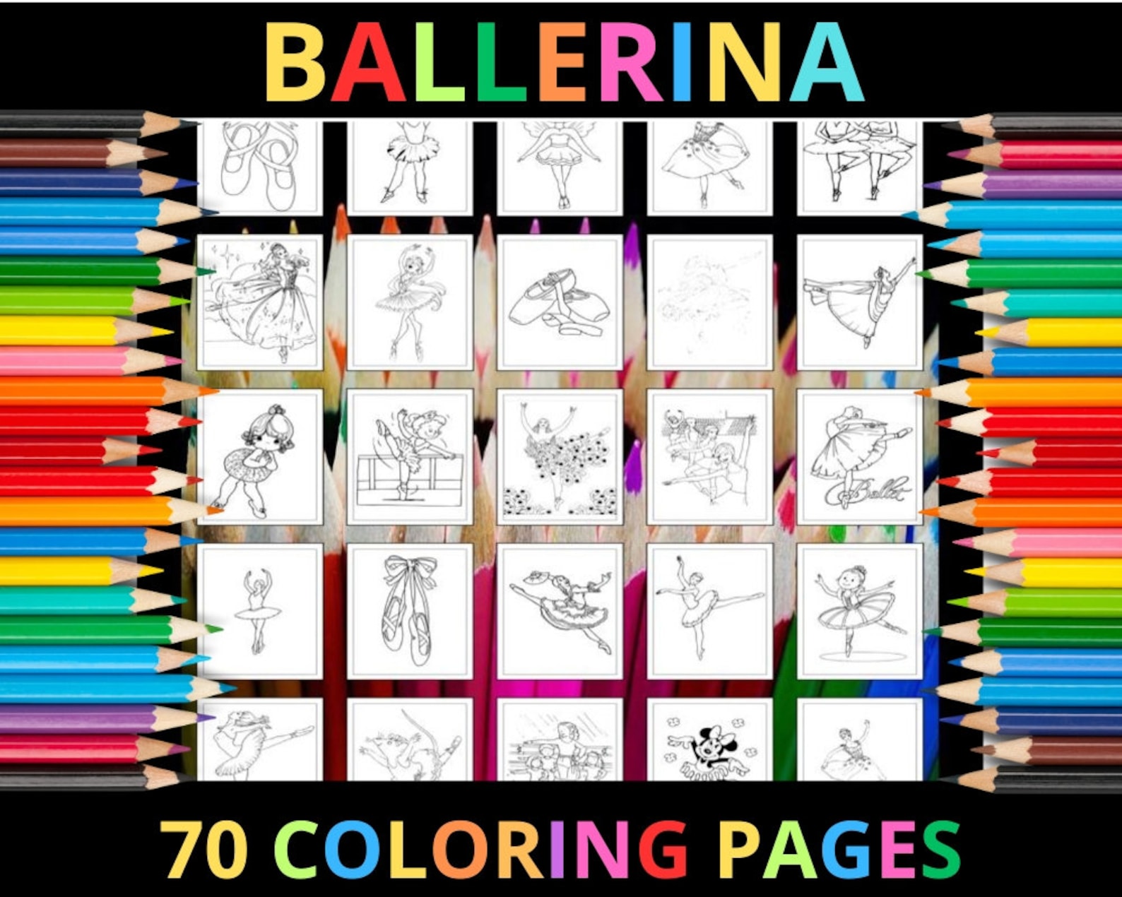 Printable Ballerina Coloring Pages for Kids and Adults | 70 Pages ...