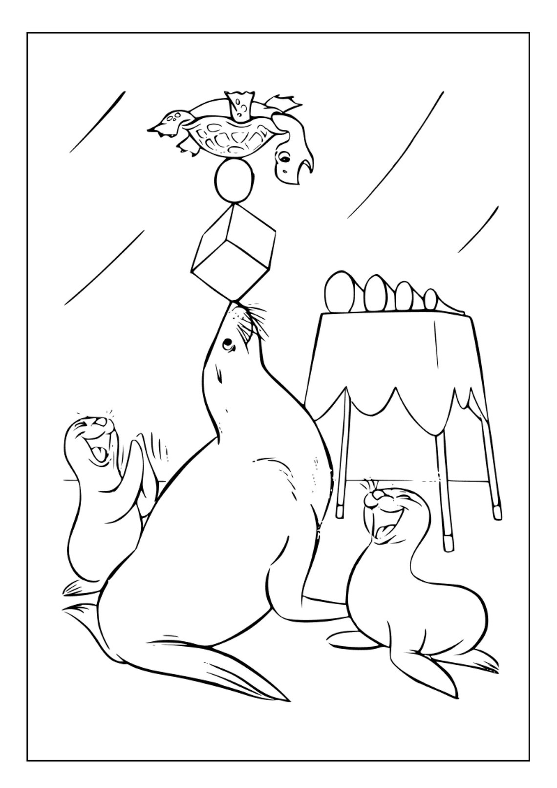 Printable Seals Coloring Pages for Kids and Adults | 70 Pages | Instant ...