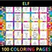Printable Elf Coloring Pages for Kids and Adults | 100 Pages | Instant ...