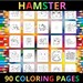 Printable Hamster Coloring Pages for Kids and Adults 90 Pages Instant ...