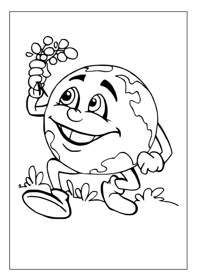 Printable Earth Coloring Pages for Kids and Adults | 90 Pages | Instant ...