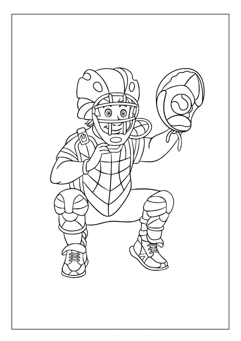 Printable Baseball Coloring Pages for Kids and Adults | 100 Pages ...