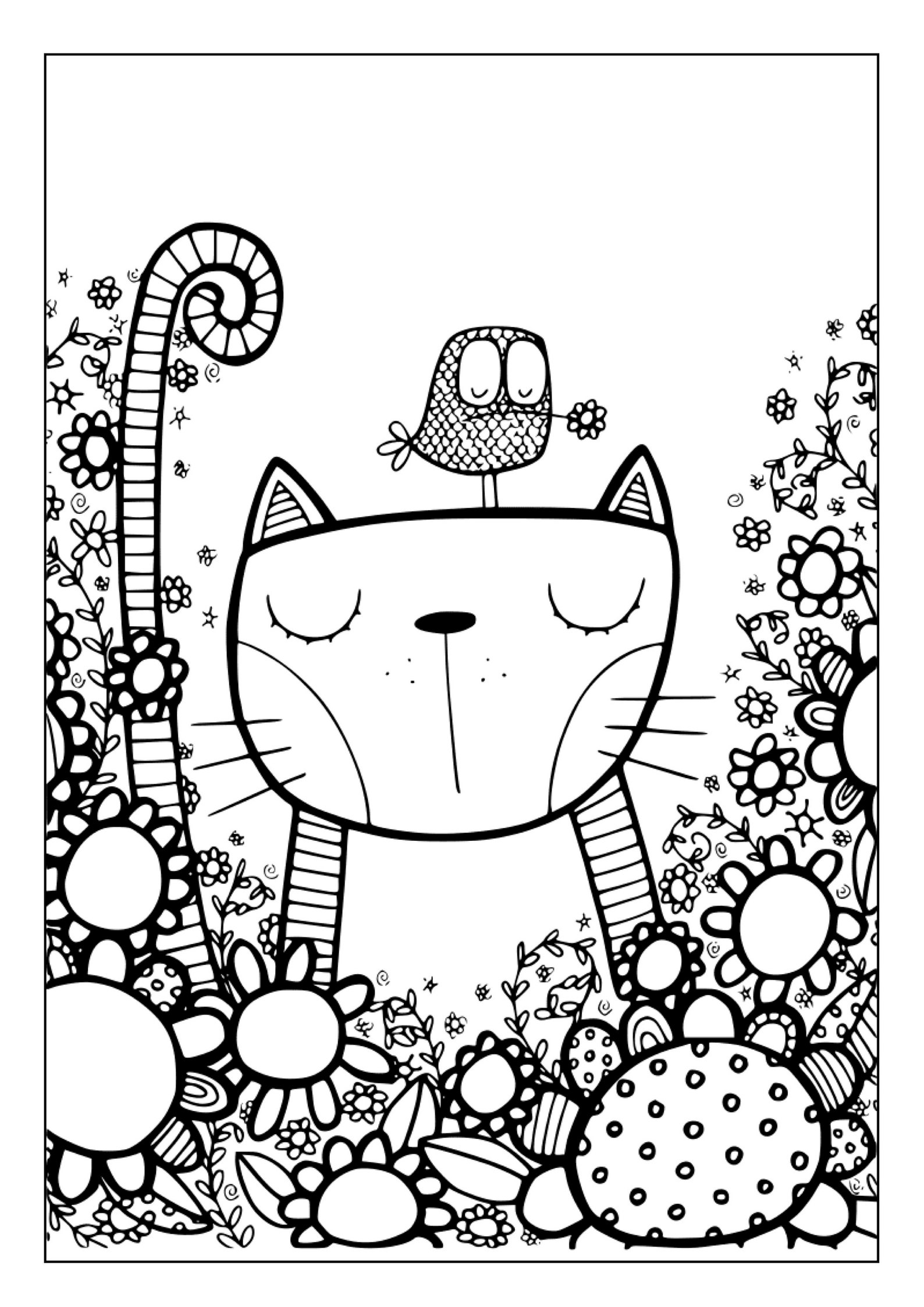 Printable Doodle Coloring Pages for Kids & Adults | 50 Pages | Instant ...