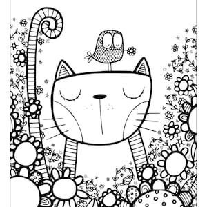 Printable Doodle Coloring Pages for Kids & Adults | 50 Pages | Instant ...