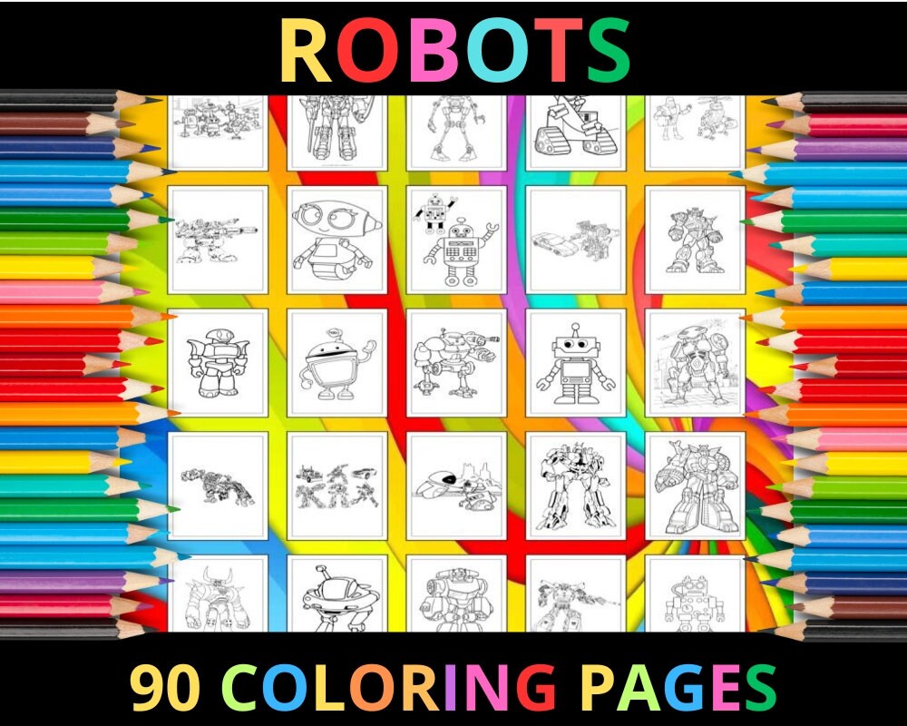 Printable Robots Coloring Pages for Kids and Adults | 90 Pages ...