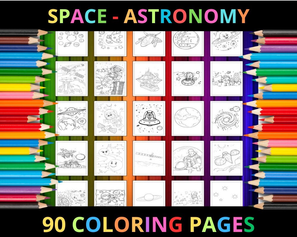 Printable Outer Space Coloring Pages for Kids and Adults | 90 Pages ...