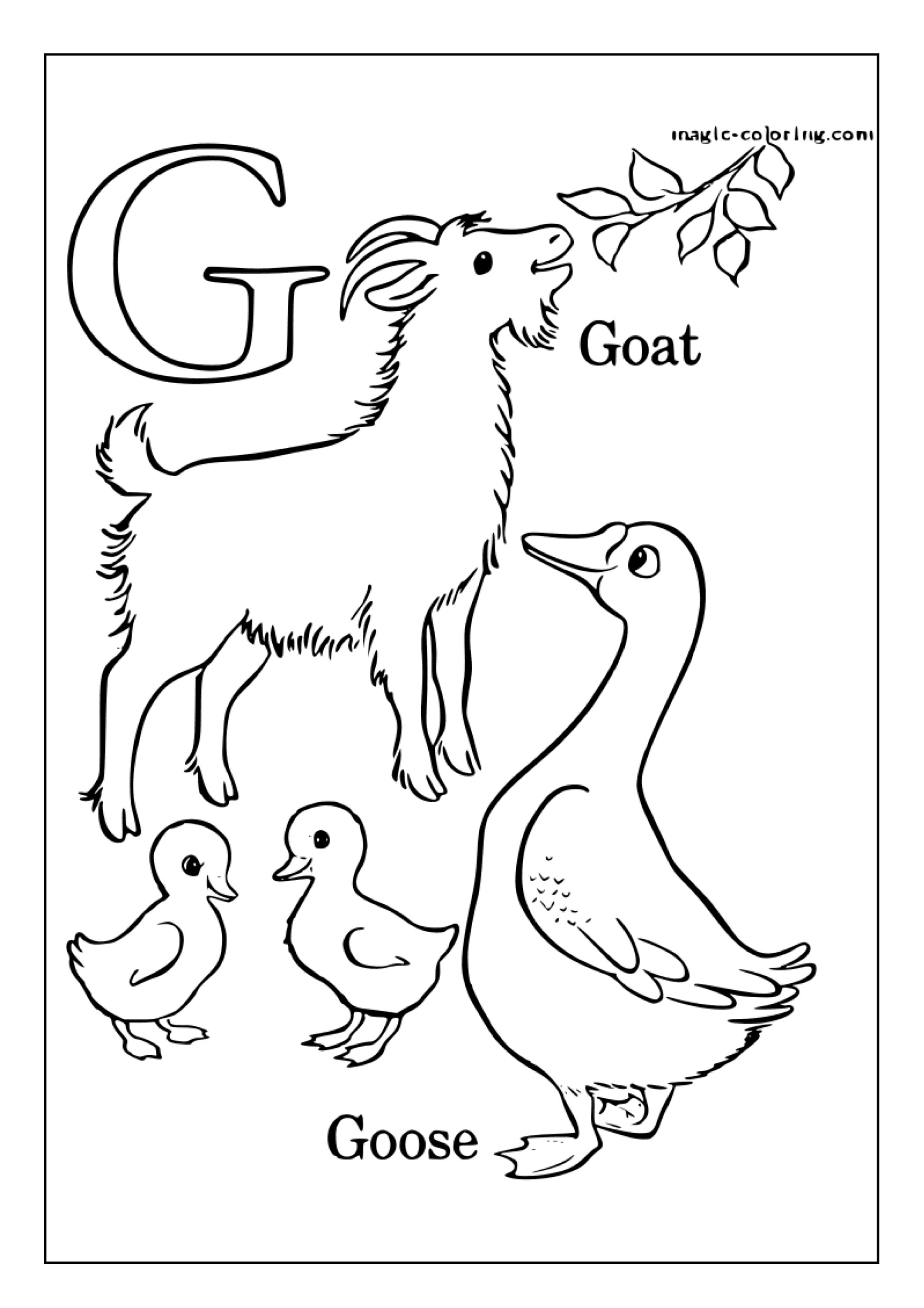 Printable Goats Coloring Pages for Kids and Adults | 40 Pages | Instant ...