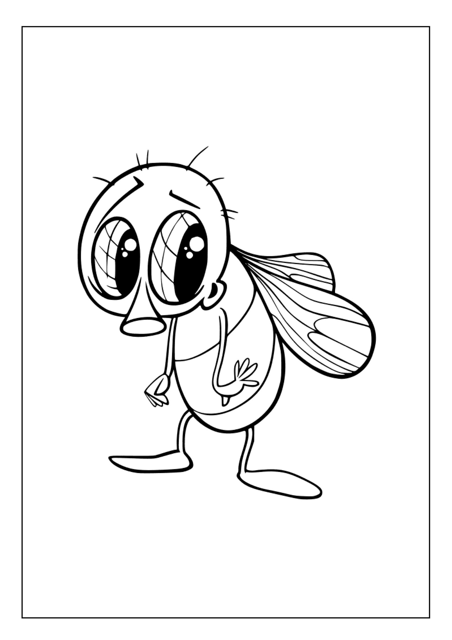 Printable Fly Coloring Pages for Kids & Adults | 25 Pages | Instant ...
