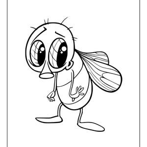 Printable Fly Coloring Pages for Kids & Adults | 25 Pages | Instant ...