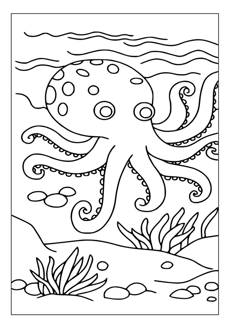 Printable Octopus Coloring Pages for Kids and Adults | 45 Pages ...