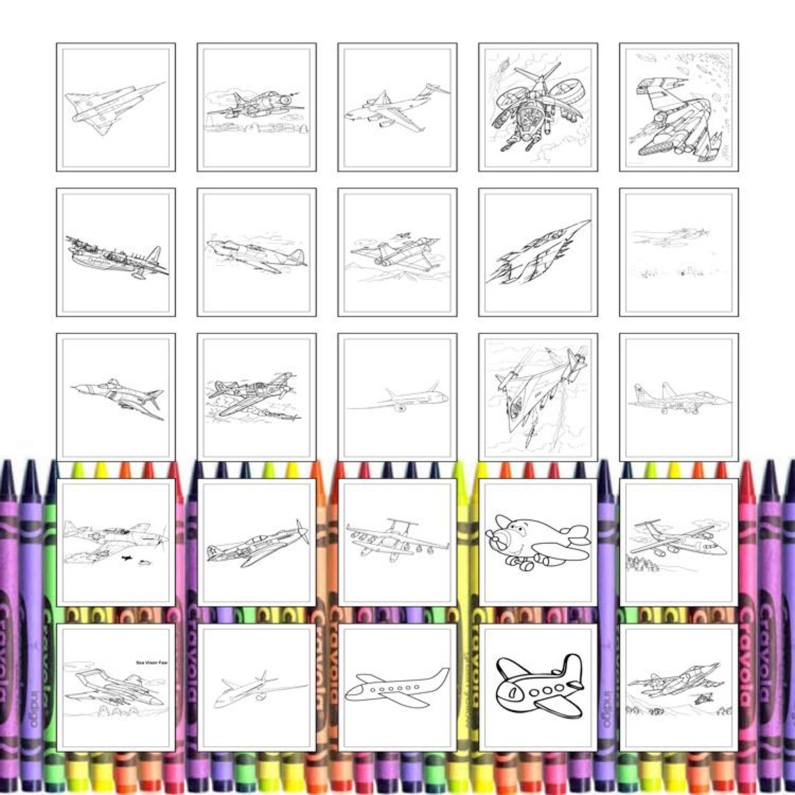 Printable Airplanes Coloring Pages for Kids and Adults | 90 Pages ...