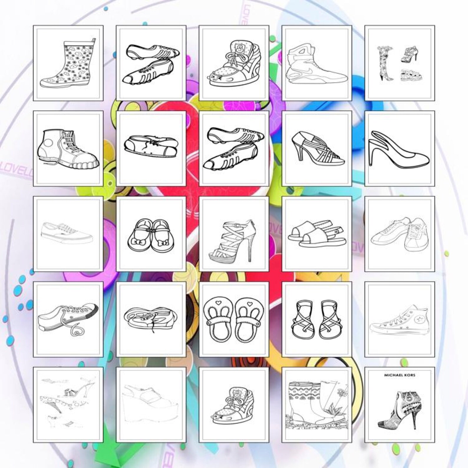 Printable Shoes Coloring Pages for Kids and Adults | 100 Pages ...