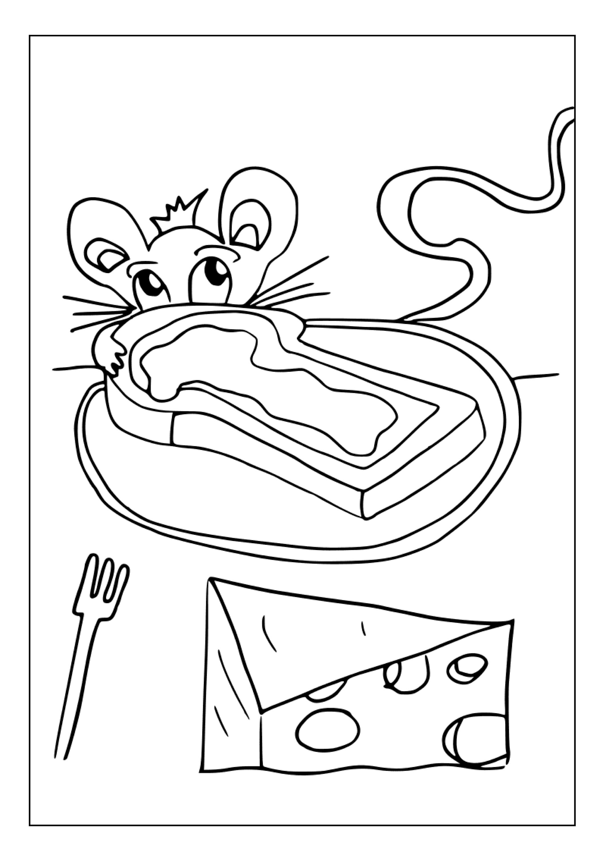Printable Cheese Coloring Pages for Kids and Adults | 35 Pages ...