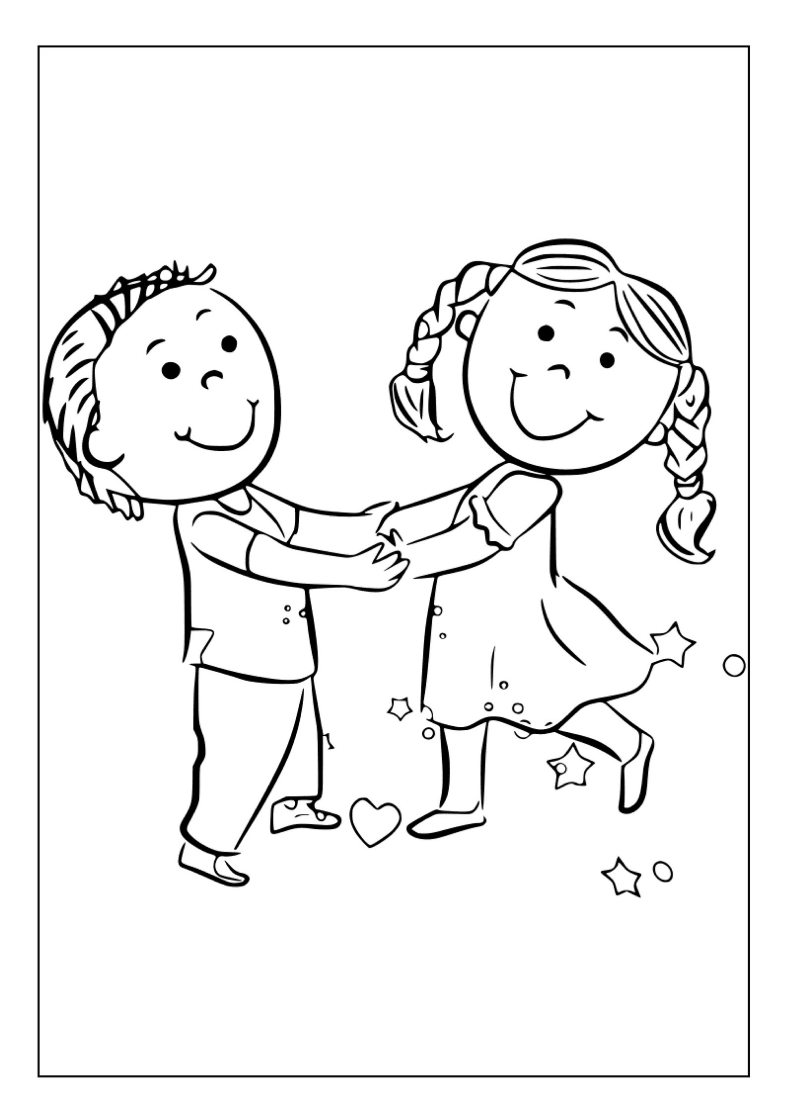 Printable Friendship Coloring Pages for Kids and Adults 50 Pages ...